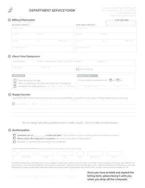Fillable Online Service form.indd - Information Services and Technology ...
