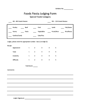 Fillable Online cebutte ucdavis Foods Fiesta Judging Form - cebutte ...