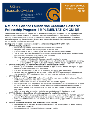 Fillable Online NSF GRFP SCHOOL Fax Email Print - pdfFiller
