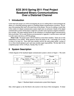 Fillable Online eas uccs ECE 2610 Spring 2011 Final Project Baseband Binary ... - eas uccs Fax ...