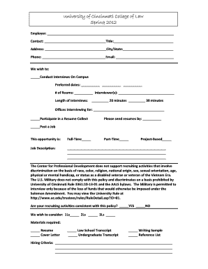 Fillable Online law uc Request Form - law uc Fax Email Print - pdfFiller