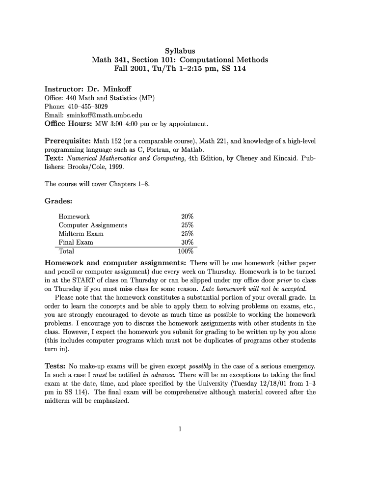 Instructor: Dr - math umbc: Fill out & sign online | DocHub