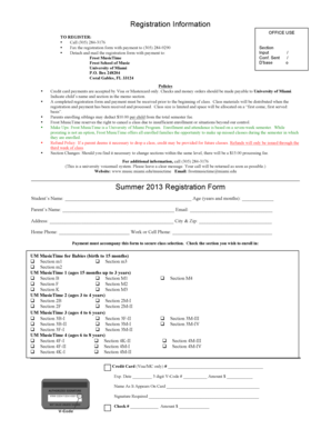 Fillable Online umshare miami Registration Information - University of ...