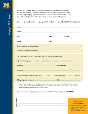 Fillable Online surgery med umich PDF Form - Department of Surgery ...