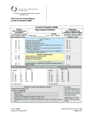 Fillable Online umc LIVER STAGING FORM - umc Fax Email Print - pdfFiller