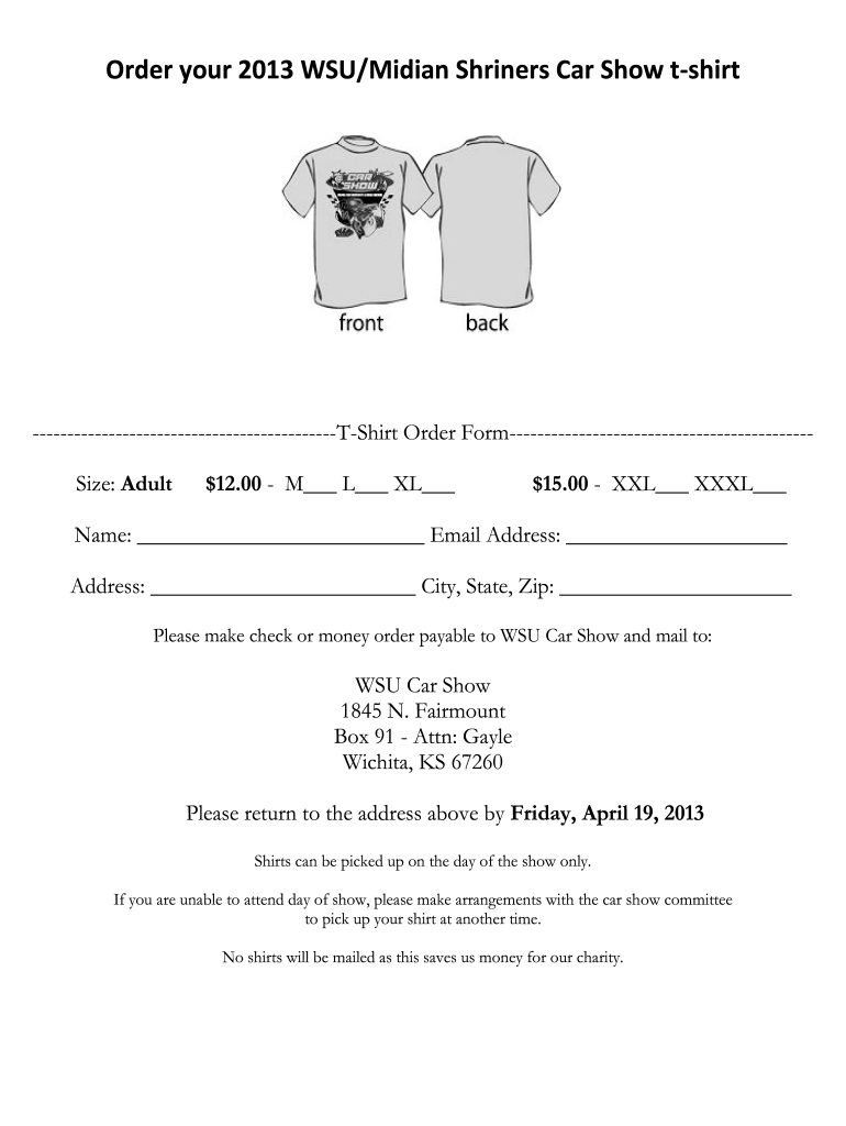 T Shirt Order Form Template Google Docs Fill Out Sign Online DocHub