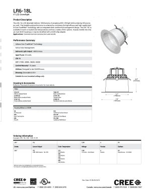 Fillable Online Cree LED Downlights LR6-18L Spec Sheet Product ...