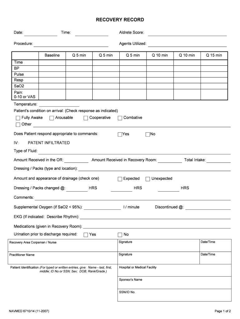Fillable Online RECOVERY RECORD Fax Email Print - pdfFiller
