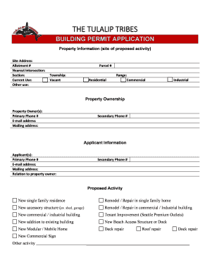 Fillable Online tulaliptribes-nsn Building Permit bApplicationb ...