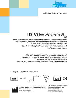Fillable Online IDVit Vitamin B12 Fax Email Print - pdfFiller