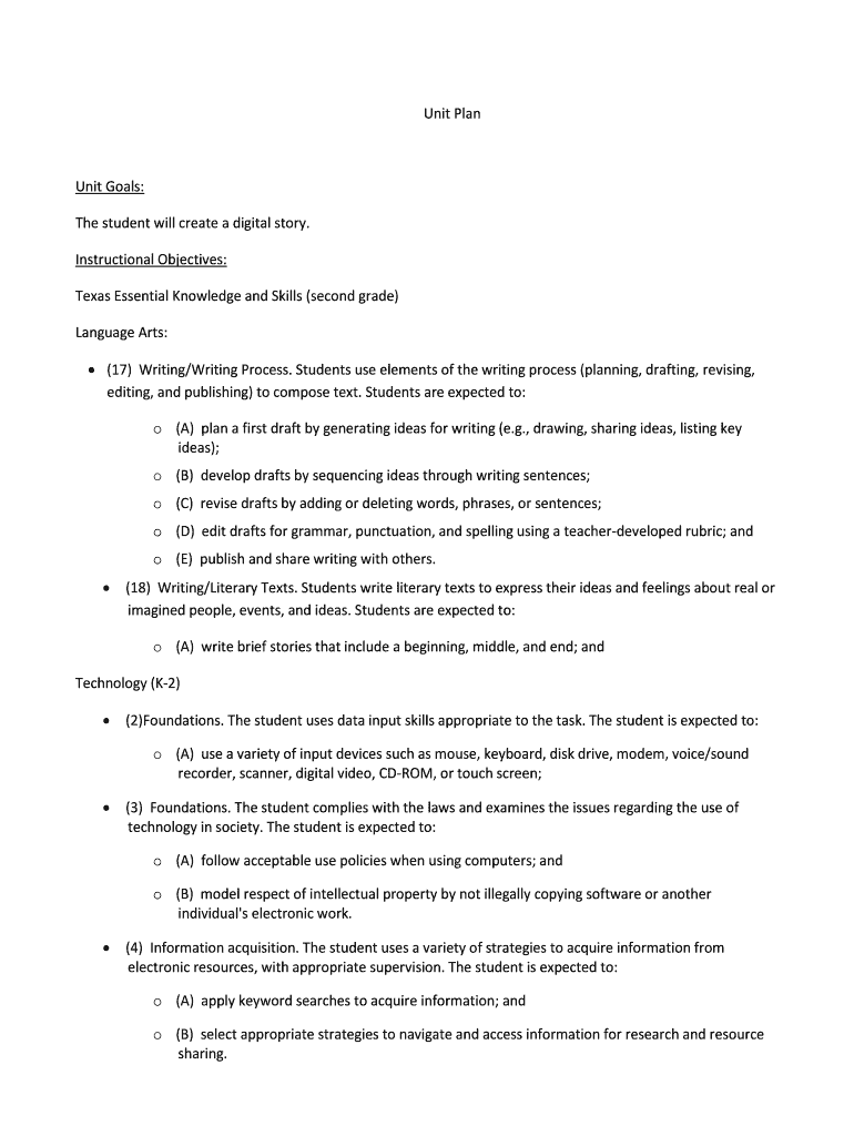 Fillable Online Unit Goals: Fax Email Print - pdfFiller