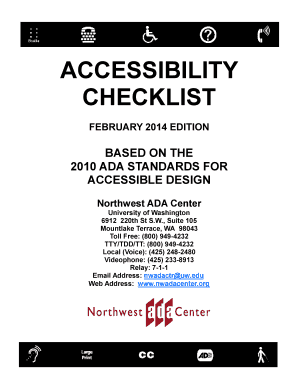 Fillable Online nwadacenter ACCESSIBILITY CHECKLIST - Northwest ADA ...