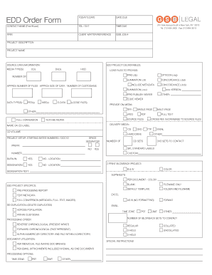 Fillable Online gsbinc EDD Order Form TODAYS DATE DATE DUE FIRM CLIENT ...