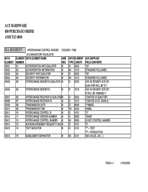Fillable Online ISA SEGMENT Fax Email Print - pdfFiller