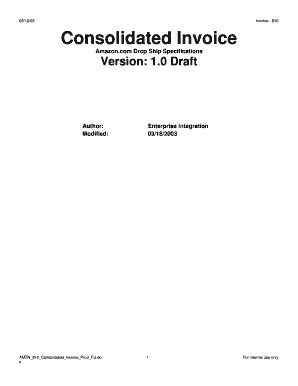 Fillable Online Consolidated Invoice Fax Email Print - pdfFiller