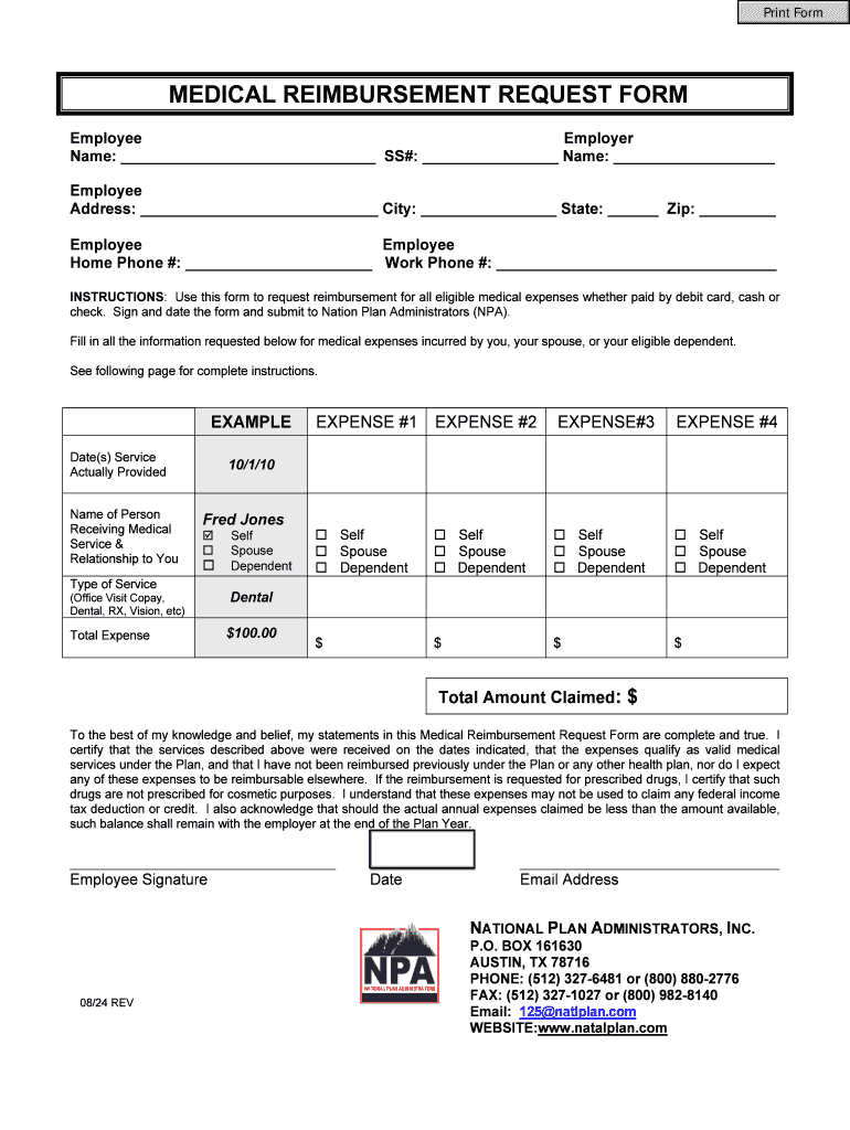 Fillable Online Dependent care reimbursement request form - BeneBridge Fax Email Print - pdfFiller