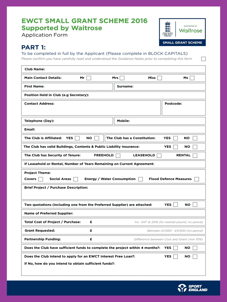Fillable Online Application Form - Sussex County Cricket Club Fax Email ...