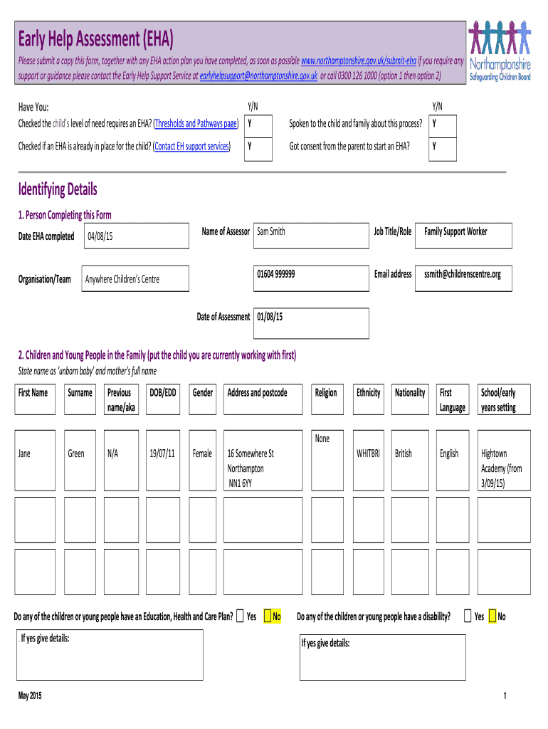 Fillable Online www3 northamptonshire gov Request form for Targeted ...