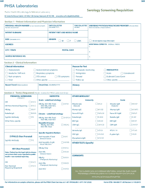 Fillable Online lmlabs phsa Section 1 Patient Information and Physician ...