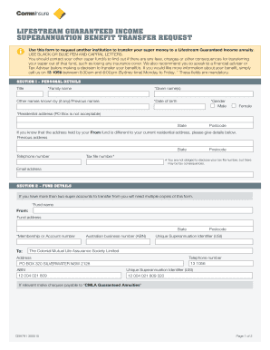 Fillable Online Super Benefit transfer request form Fax Email Print ...