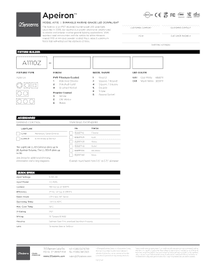 Fillable Online i2Systems APEIRON LED DOWNLIGHT Fax Email Print - pdfFiller