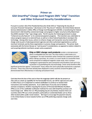 Fillable Online GSA SmartPay Charge Card Program EMV chip Transition ...