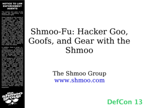 Fillable Online defcon Shmoo Fu Hacker Goo Goofs and Gear with the Shmoo - Defcon - defcon Fax ...