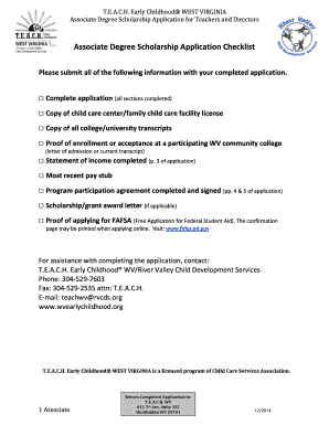 Fillable Online wvearlychildhood Early Childhood WEST VIRGINIA ...