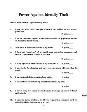 Fillable Online Power Against Identity Theft Fax Email Print - pdfFiller
