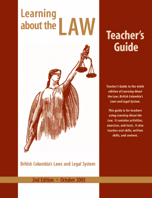 Fillable Online Learning About the Law Teachers Guide - Justice ...