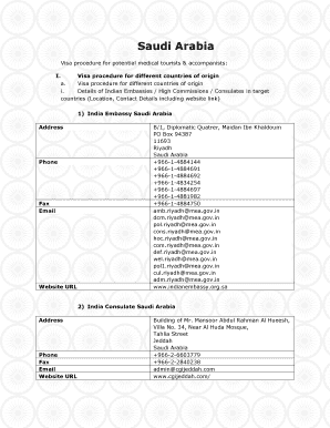 Fillable Online Visa procedure for potential medical tourists ...