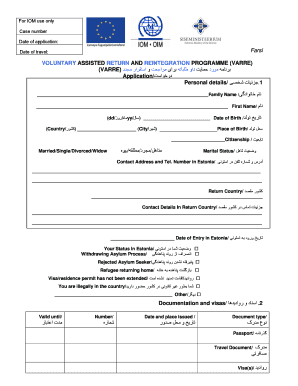 Fillable Online iom Personal details/ 1 - iom Fax Email Print - pdfFiller