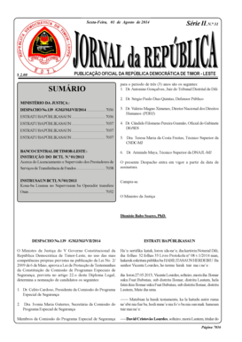 Fillable Online jornal gov 31 PUBLICAO OFICIAL DA REPBLICA DEMOCRTICA ...