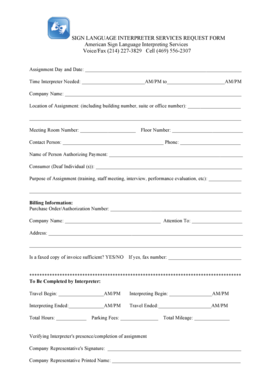 Fillable Online Interpreter request form-ASLIS - asl-terpscom Fax Email ...