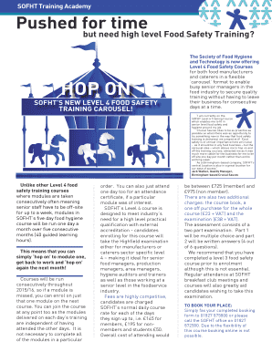 Fillable Online Level 4 Food Safety Course A4 Fax Email Print - pdfFiller