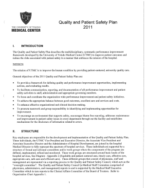 Fillable Online Quality and Patient Safety Plan Fax Email Print - pdfFiller