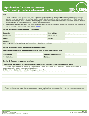 Fillable Online International Students - TAFE Queensland Brisbane Fax ...