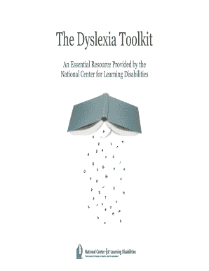 Fillable Online The Dyslexia Toolkit Fax Email Print - pdfFiller