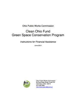 Fillable Online Clean Ohio - Green Space Conservation Program ...