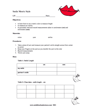 Fillable Online Smile Metric Style Fax Email Print - pdfFiller
