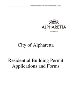 Fillable Online alpharetta ga City of Alpharetta Residential Building Permit - alpharetta ga Fax ...