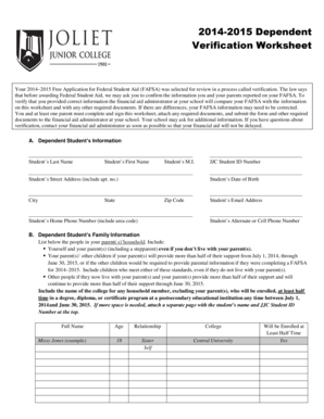 Fillable Online jjc JJC Student ID Number - jjc Fax Email Print - pdfFiller