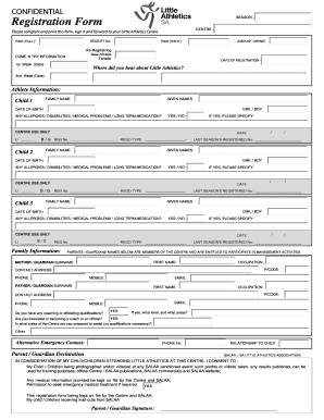 Fillable Online magill-lac Registration Form - Magill Little Athletics ...