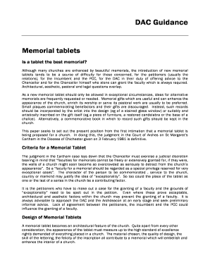 Fillable Online Memorial tablets Fax Email Print - pdfFiller
