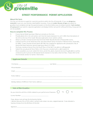 Fillable Online Street PerformancE Permit Application - CivicPlus Fax ...