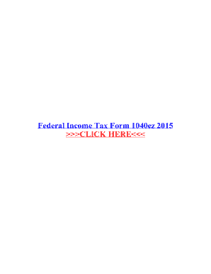 Fillable Online Federal Income Tax Form 1040ez 2015 - Fax Email Print ...