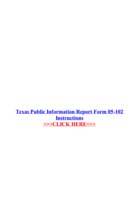 Fillable Online Texas Public Information Report Form 05-102 Fax Email ...