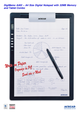 Fillable Online computex DigiMemo A402 A4 Size Digital Notepad with ...