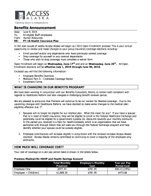 Fillable Online Benefits Announcement Fax Email Print - pdfFiller