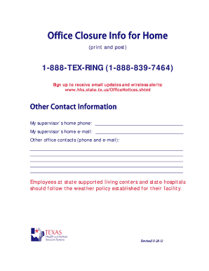 Fillable Online hhsc state tx Other Contact Information Fax Email Print ...